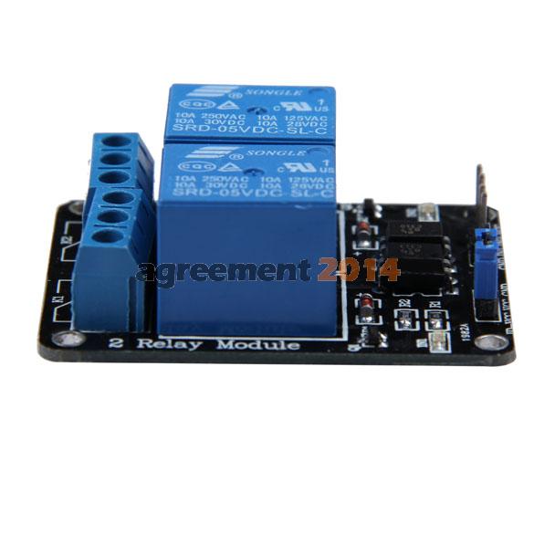 Купить 5v 2 канальный релейный модуль для Arduino Pic Arm Dsp Avr