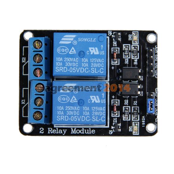 Купить 5v 2 канальный релейный модуль для Arduino Pic Arm Dsp Avr