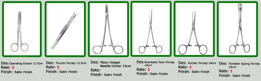 Basic Major General Set Surgical Instruments Buy General Surgical