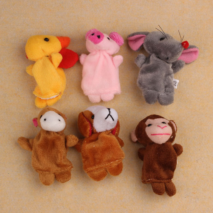 Купить 12pcs Китайский Зодиак мягких животных кукол палец плюшевые ...