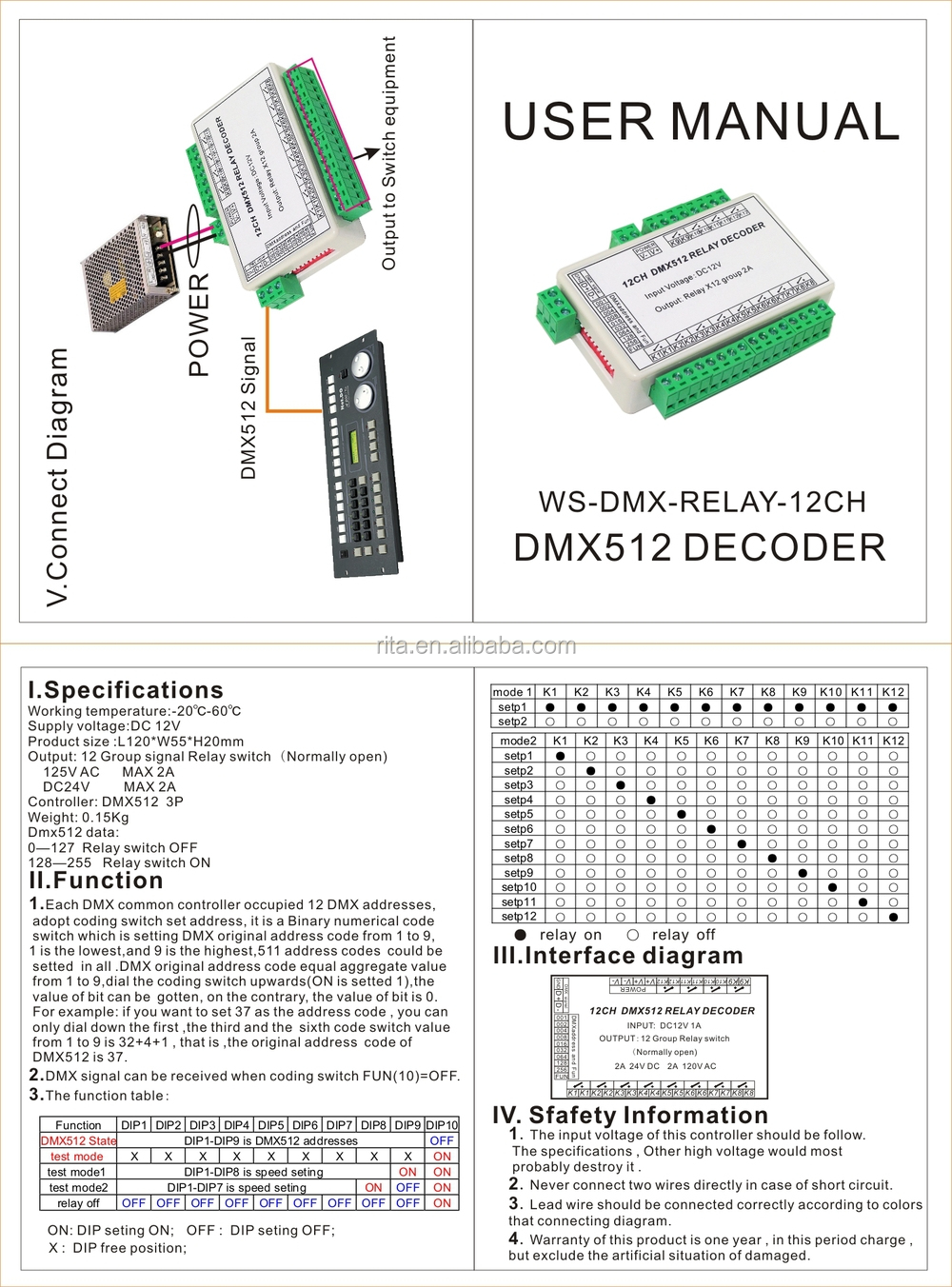 12ch Dmx512 Relay Decoder;dc12v Input - Buy Dmx512 Relay Decoder,Relay ... 12ch Dmx512 Relay Decoder;dc12v Input - Buy Dmx512 Relay Decoder,Relay ...