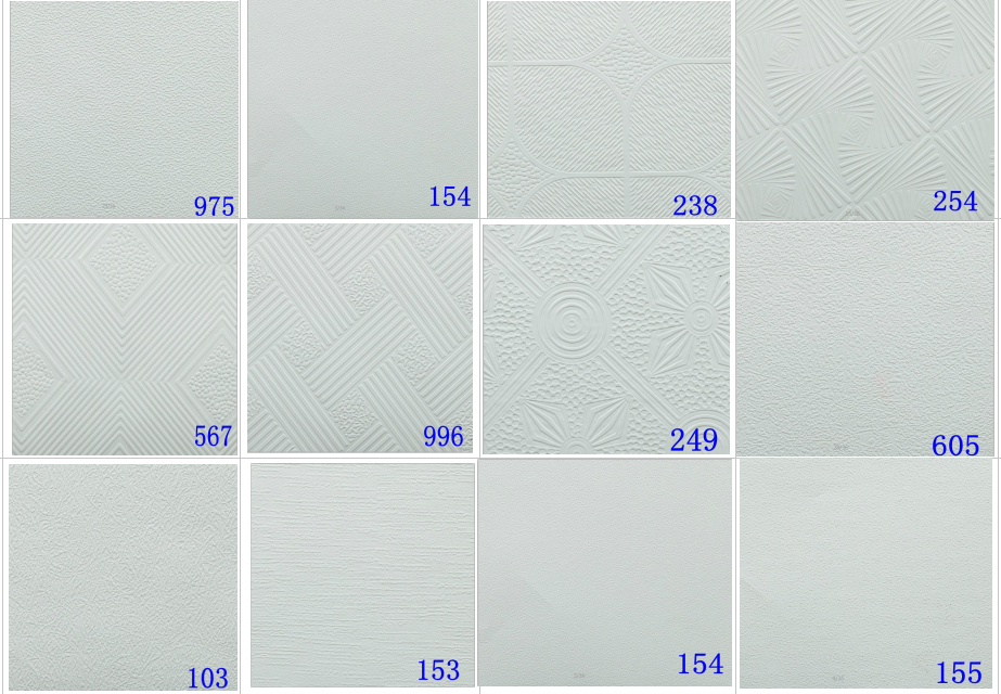 595 * 595毫米 603 * 603毫米mm PVC层压石膏板吊顶瓷砖| Alibaba.com