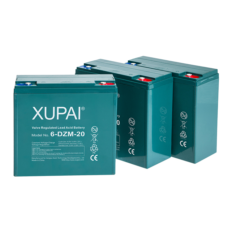 XUPAI 6-DZM-20 Battery - 12V 20AH Deep Cycle for Scooters